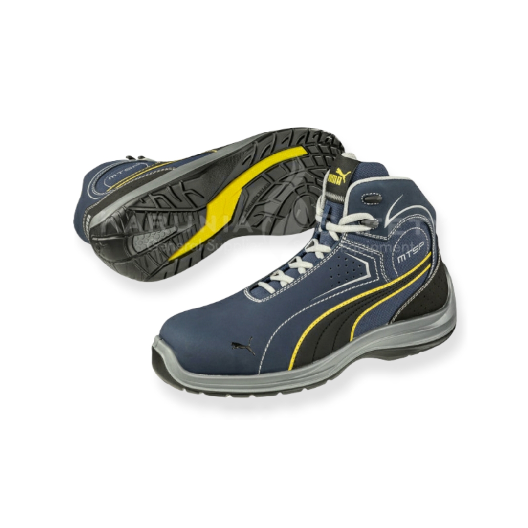 SEPATU SAFETY PUMA TOURING BLUE MID | Sepatu Safety | KARUNIA SAFETY